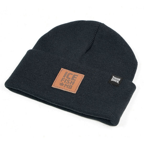 Travel MB. Ice Fish Black Leather Patch Toque
